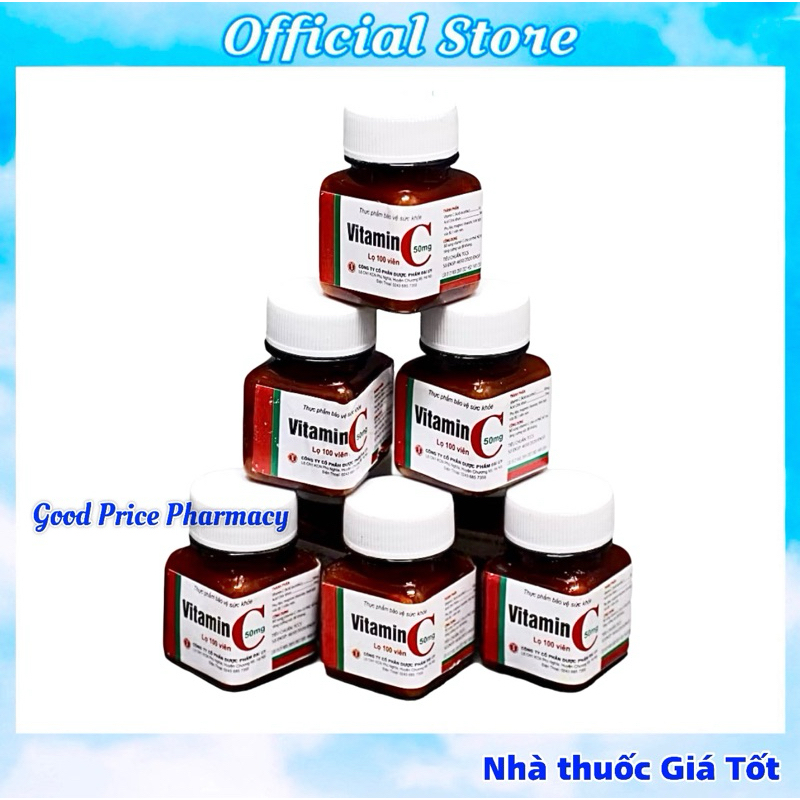 Vitamin C Đại Uy 50mg Bồi Bổ Sức Khỏe, Tăng Sức Đề Kháng - Lọ 100 Viên | Shopee Việt Nam