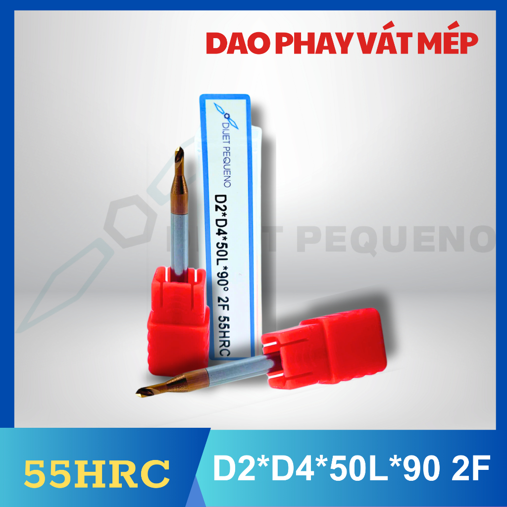D2*D4*50L*90° 2F Dao phay vát mép góc 90 độ độ cứng 55HRC gia công thép | Shopee Việt Nam