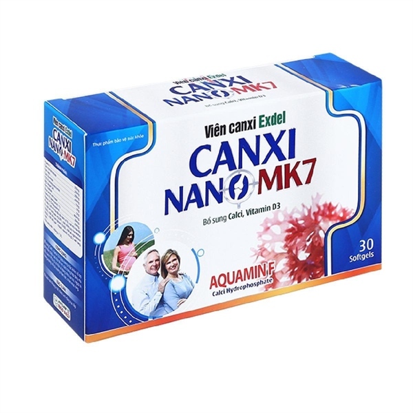 Viên Canxi Exdel CANXI NANO MK7 Giúp bổ sung calci chắc xương | Shopee Việt Nam