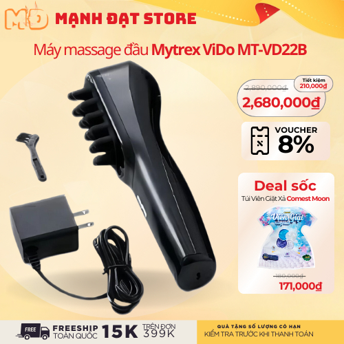 Máy massage đầu Mytrex ViDo MT-VD22B, Hàng chính hãng nhập khẩu Nhật Bản | Shopee Việt Nam