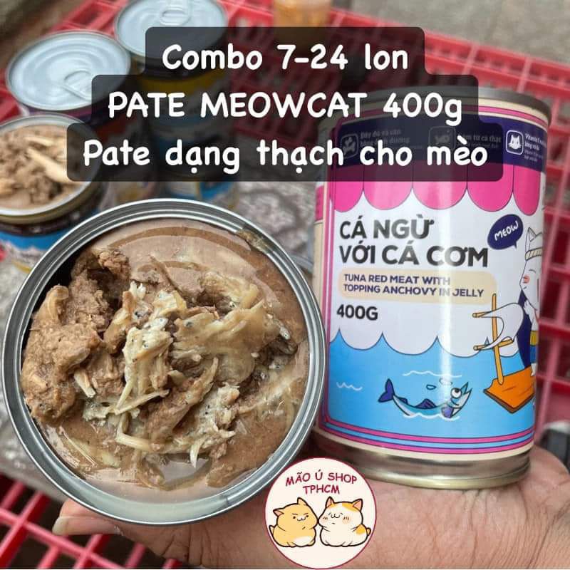 [COMBO 7-24 LON 400g] PATE MEOWCAT LON 400g - PATE DINH DƯỠNG CHO MÈO MỌI LỨA TUỔI | Shopee Việt Nam