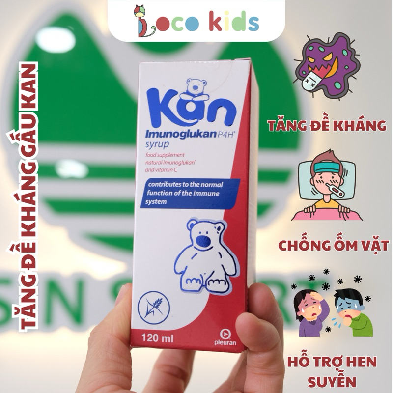 Siro tăng đề kháng Gấu Kan ImunoGlukan hỗ trợ miễn dịch nâng cao sức đề ...