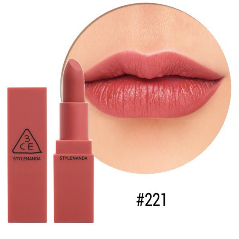 Son thỏi lì 3CE Mood Recipe Matte Lip Color #221 Mellow Flower | Shopee ...