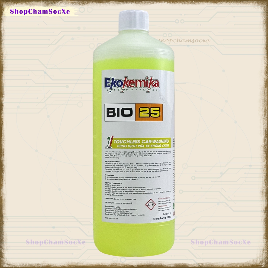 Nước rửa xe không chạm BIO 25 Ekokemika 1L (ô tô con, ôtô khách, xe máy ...