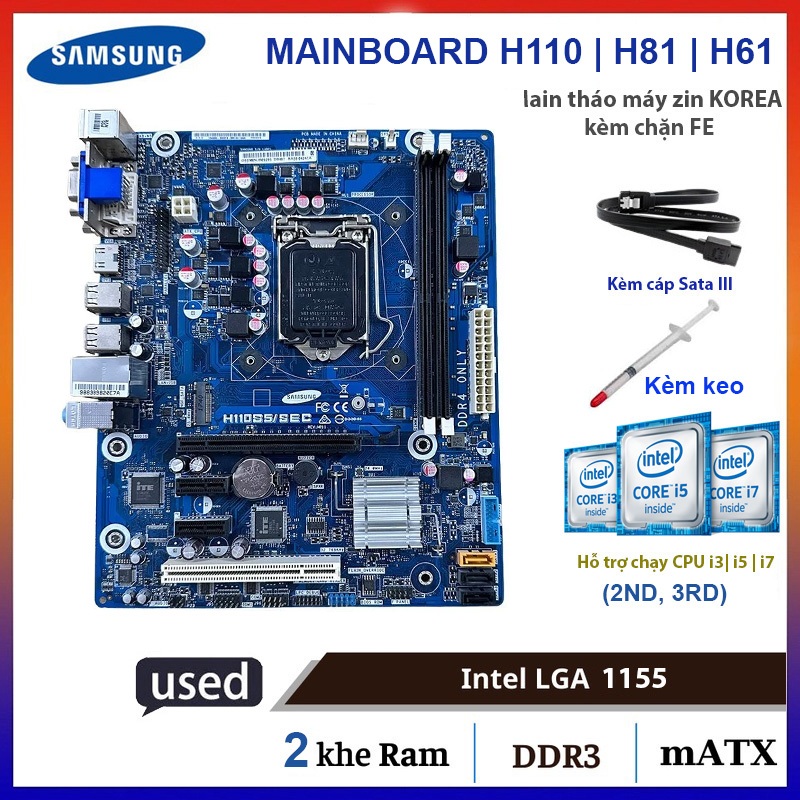 Mainboard - Bo Mạch Chủ máy tính Samsung H110 / H81b / B75 / H61 ...
