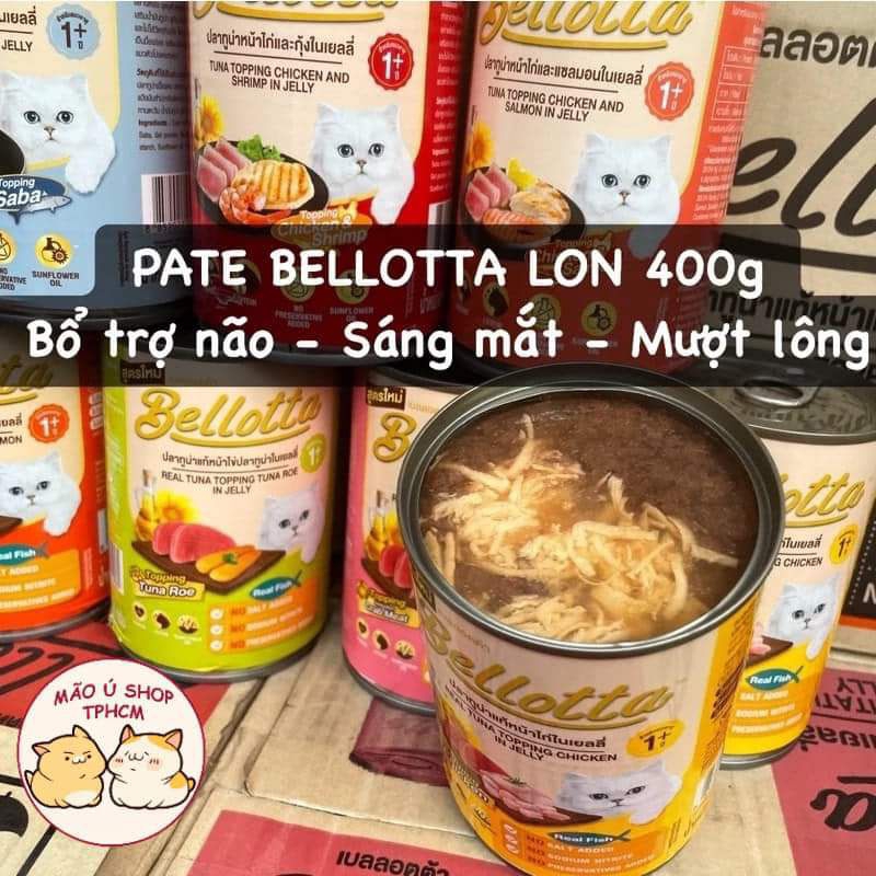 PATE BELLOTTA LON 400G - BỔ TRỢ NÃO, SÁNG MẮT, DƯỠNG LÔNG CHO MÈO ...