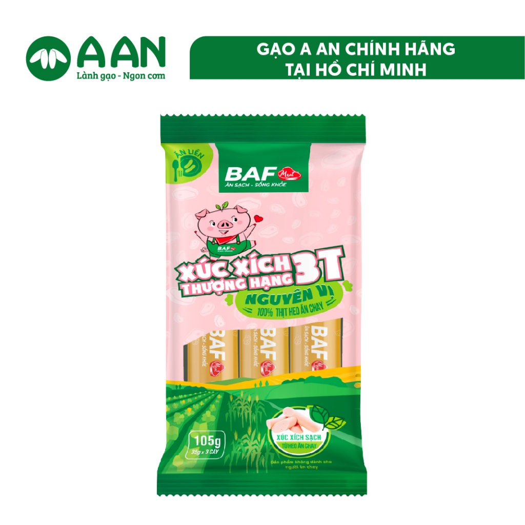 Xúc xích thượng hạng 3T Nguyên vị Gói 105g (3 cây/gói) | Shopee Việt Nam