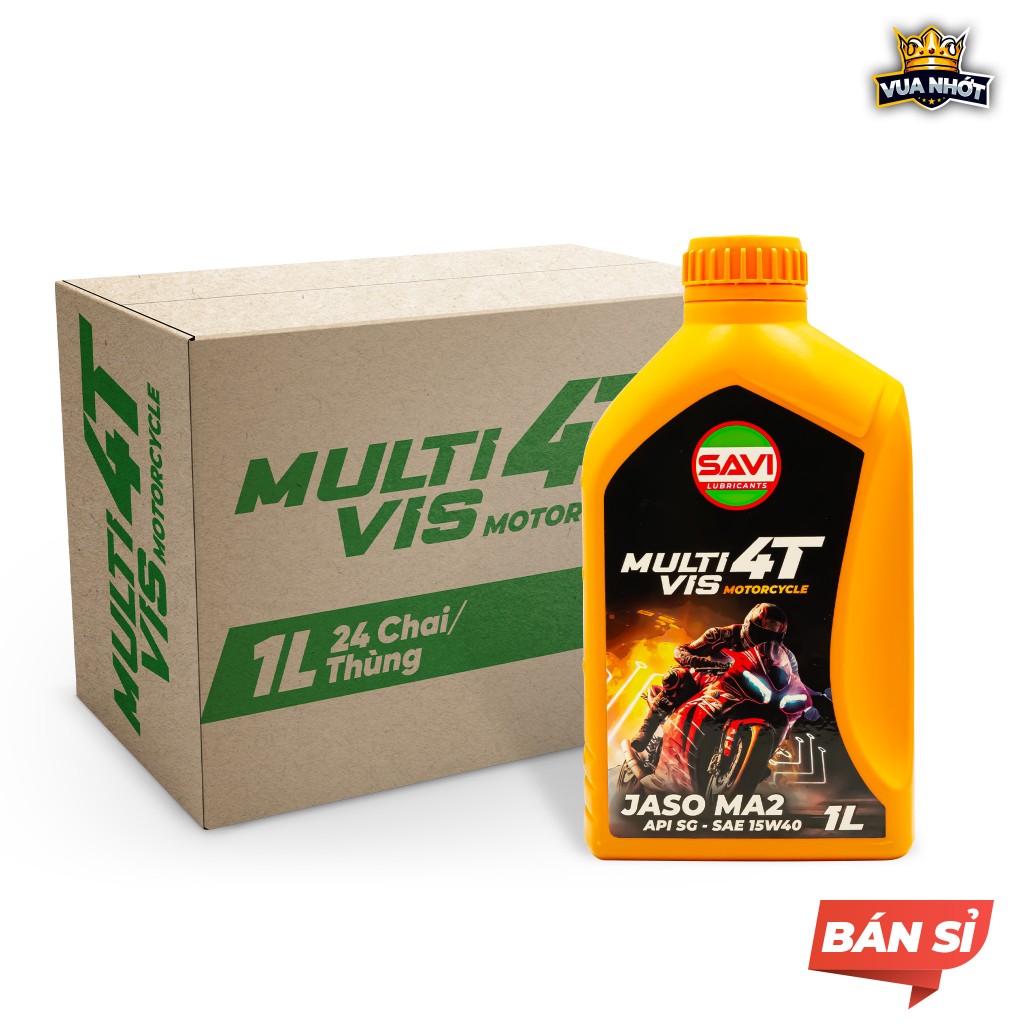 [Bán sỉ] Nhớt Xe Máy Gía Rẻ SAVI 15W40 0.8L-1L Thùng 12-24 Chai ...