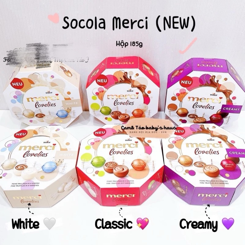 Socola Merci lovelies - 185g ( Hộp 15 chiếc ) | Shopee Việt Nam