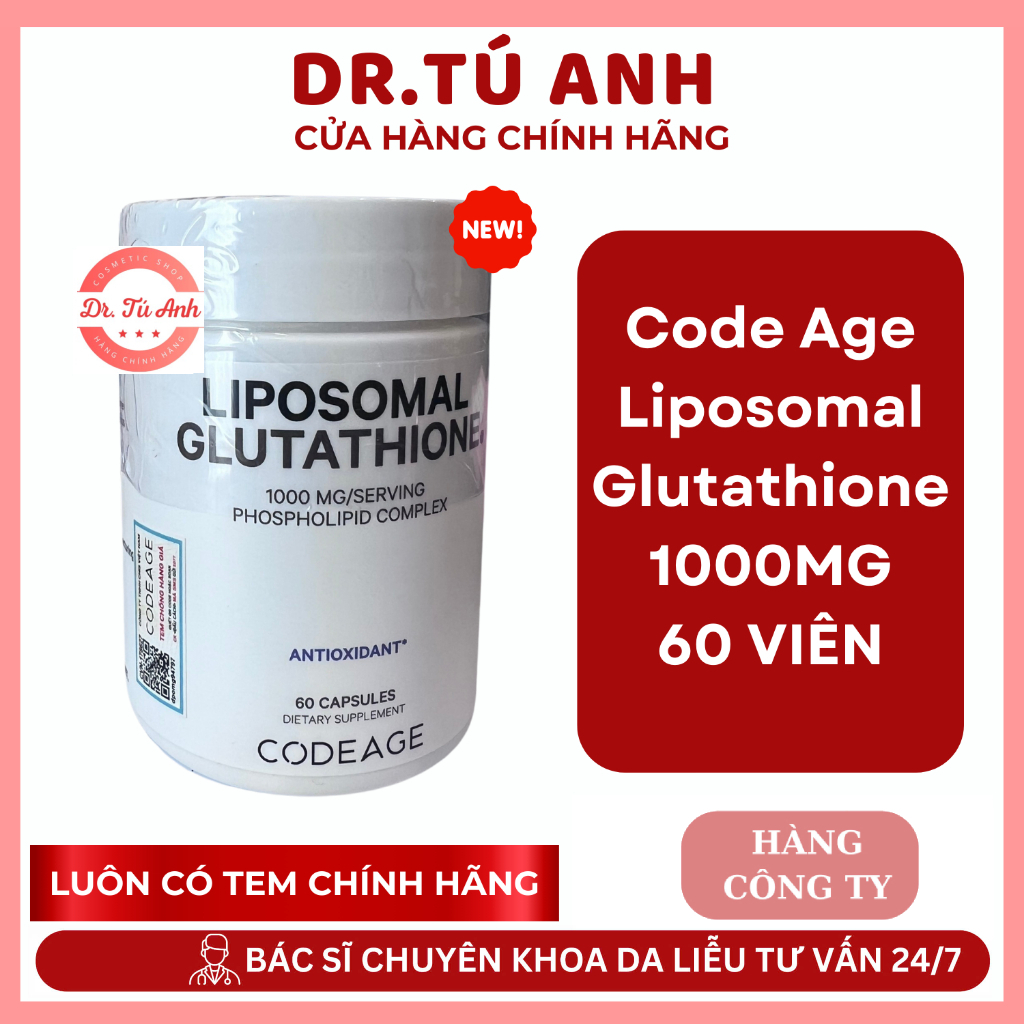 [Chính hãng] Viên Uống Code Age Antioxidant Liposomal Glutathione Hỗ Trợ Trắng Sáng Da CodeAge ...