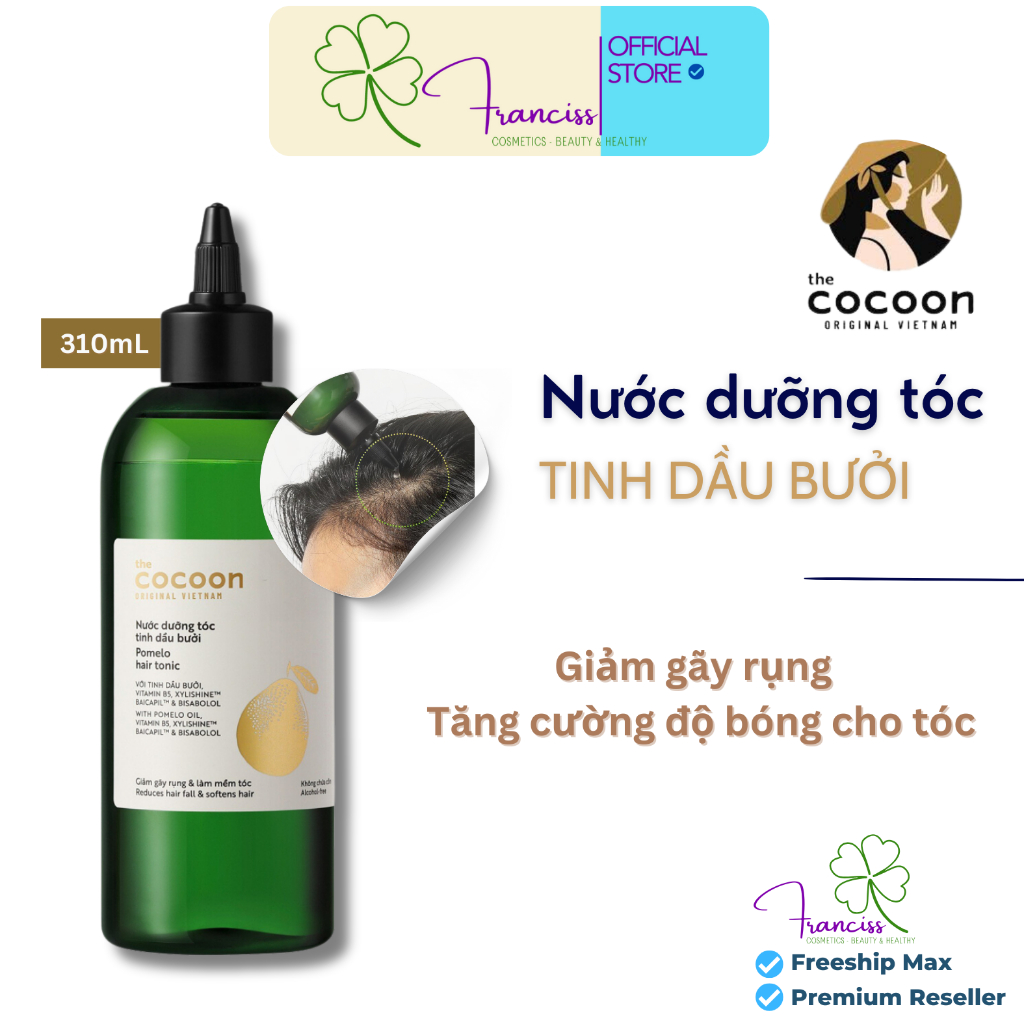 Nước Dưỡng Tóc Tinh Dầu Bưởi COCOON Pomelo Hair Tonic Giảm Rụng Tóc ...