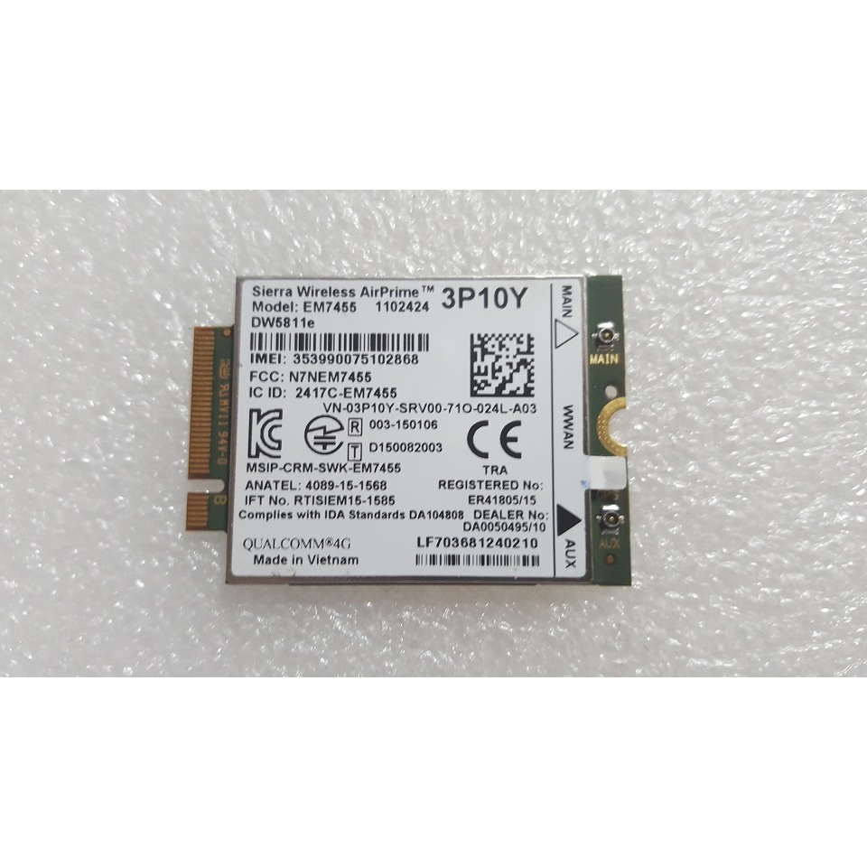 Card wwan 4G Dell DW5811E dùng cho laptop Dell Latitude E5270, E7270 ...