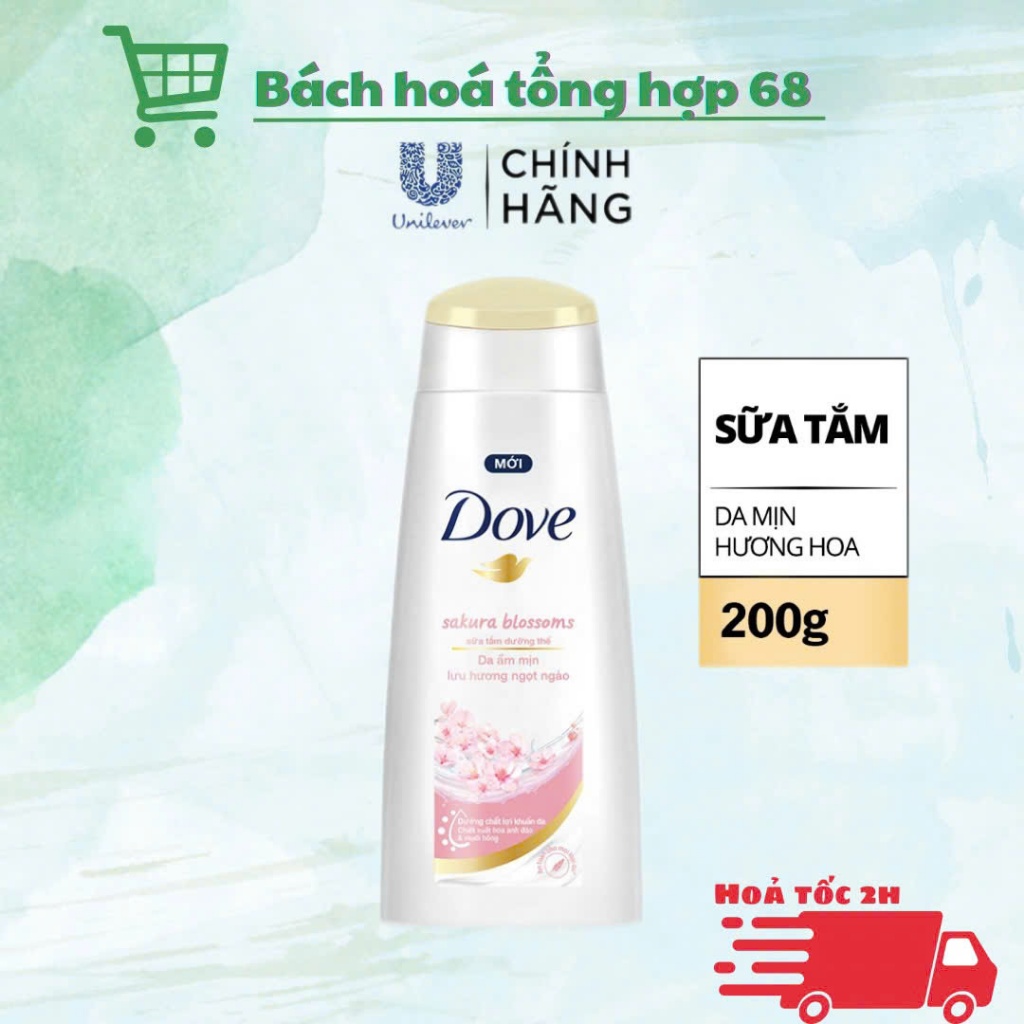 [HKM] Sữa tắm dưỡng thể Dove Sakura 200gr | Shopee Việt Nam