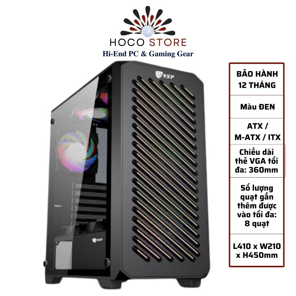 Case VSP FA03 Full (ATX) Chuyên Gaming và Workstation - HOCO PC ...