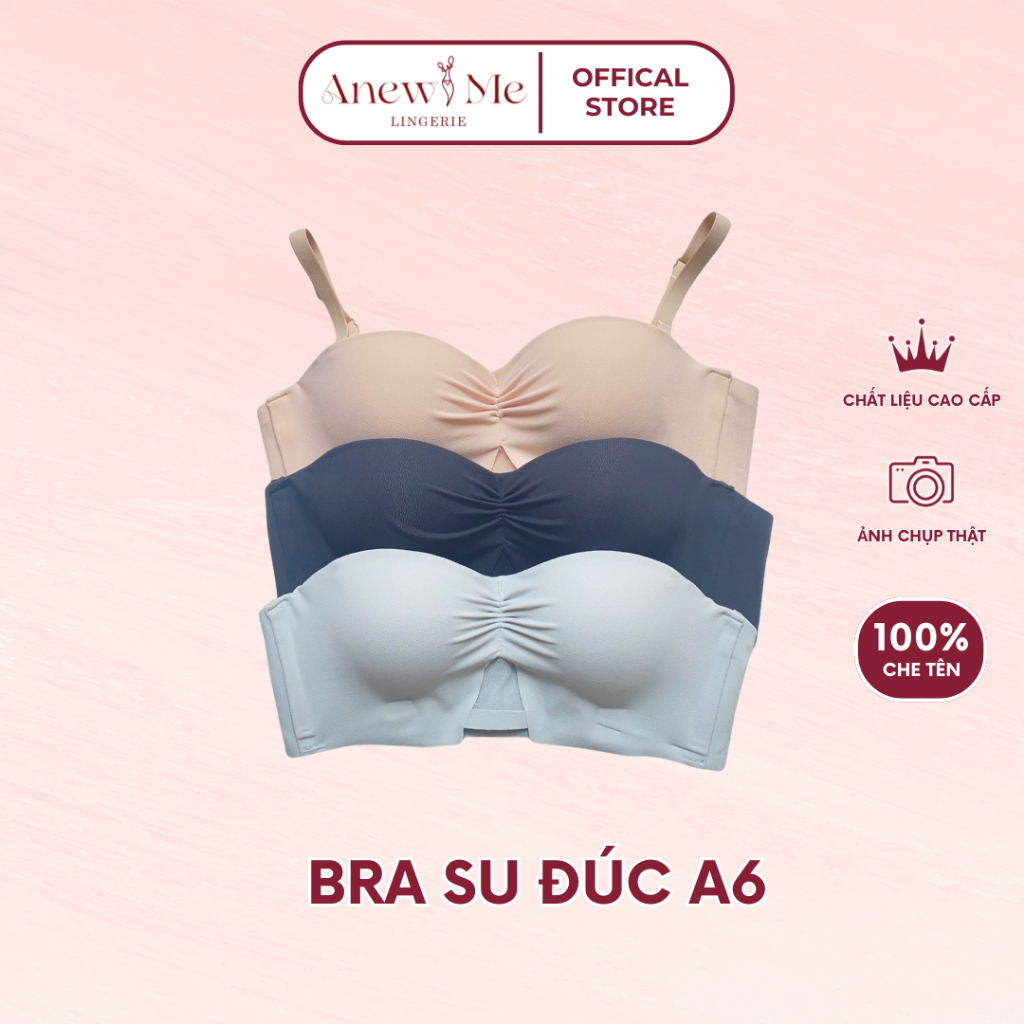 [BRA SU ĐÚC A6 AnewsMe] Set Đồ Lót Cao Cấp Không Gọng Đệm Mềm Dây Đeo ...