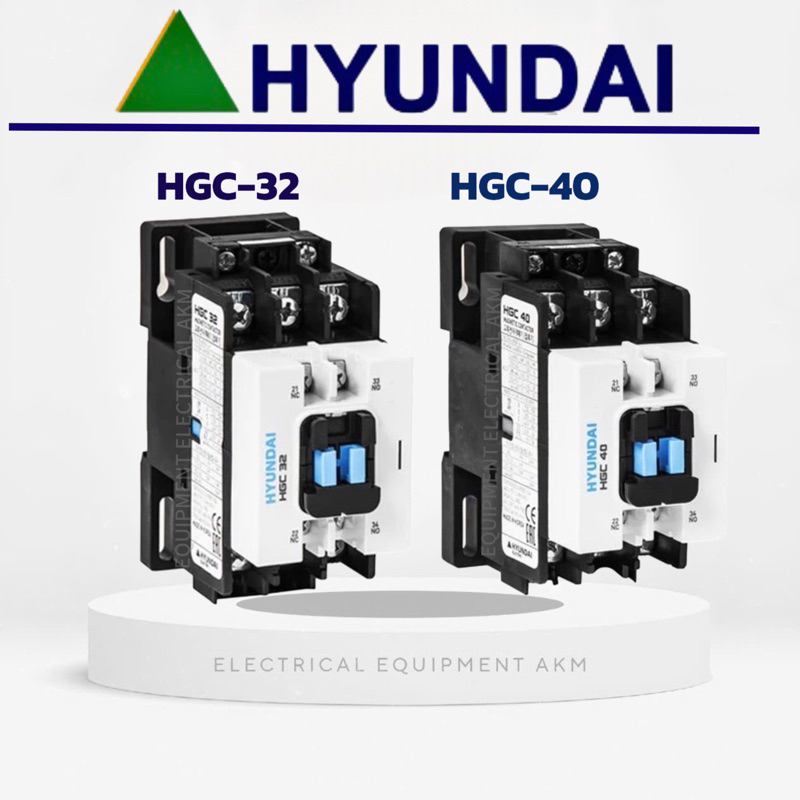 Contactor Khởi động từ 3 Pha Hyundai 9A-40A Chính Hãng, Hyundai 3P HGC9, HGC12, HGC18, HGC25 ...