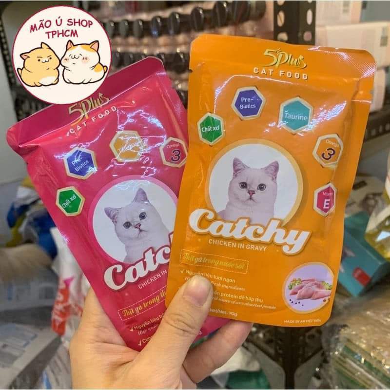 PATE CATCHY 5PLUS GÓI 70g-PATE CHO MÈO | Shopee Việt Nam