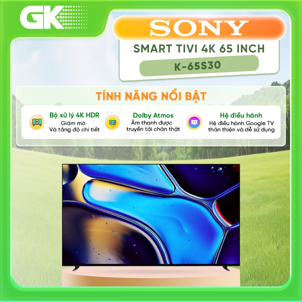 K-65S30 - Miễn Phí Lắp Đặt Để Bàn HCM - Google Tivi Sony 4K 65 inch K ...