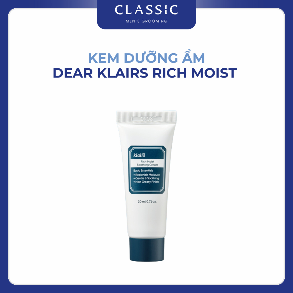 Kem Dưỡng Ẩm Dear Klairs Rich Moist Soothing Cream 20g | Shopee Việt Nam