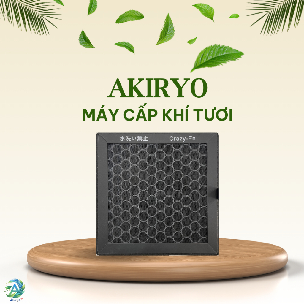 Màng lọc Than hoạt tính cho máy Cấp khí tươi Mini Akiryo kích thước ...