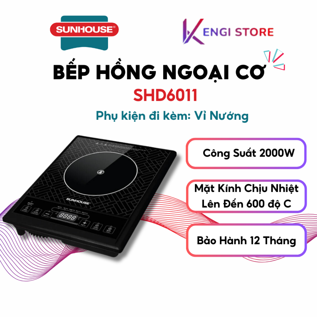 [FREESHIP] Bếp hồng ngoại Sunhouse SHD6011 - Không Kén Nồi - Bảo hành ...