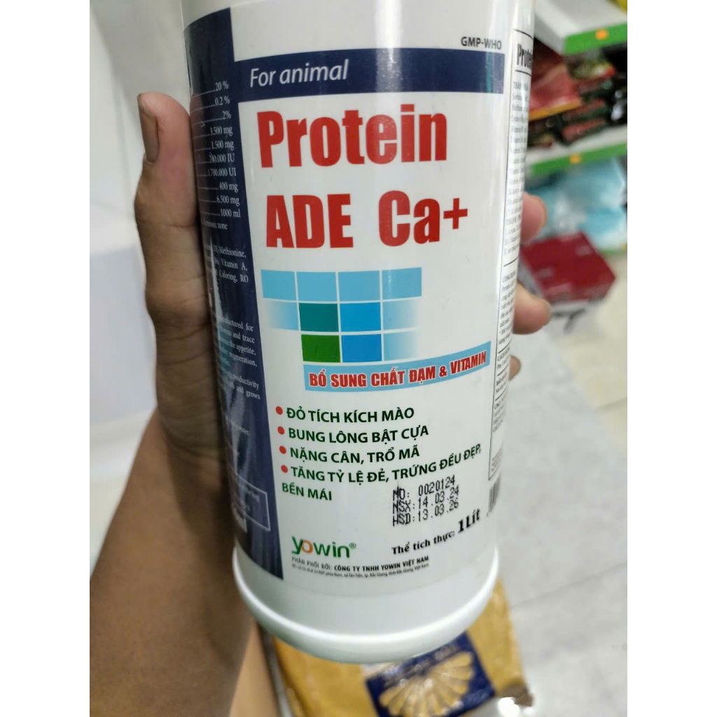 Protein ADE Ca+ loại xịn 1 lít tăng cường sưacs khỏe chiến kê. | Shopee ...