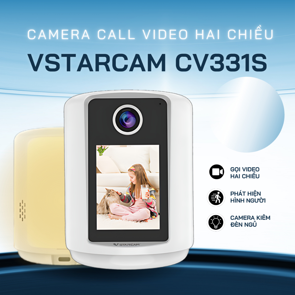 Camera gọi video 2 chiều VSTARCAM CV331S ultra hd gọi điện video, phát hiện chuyển động pir ...
