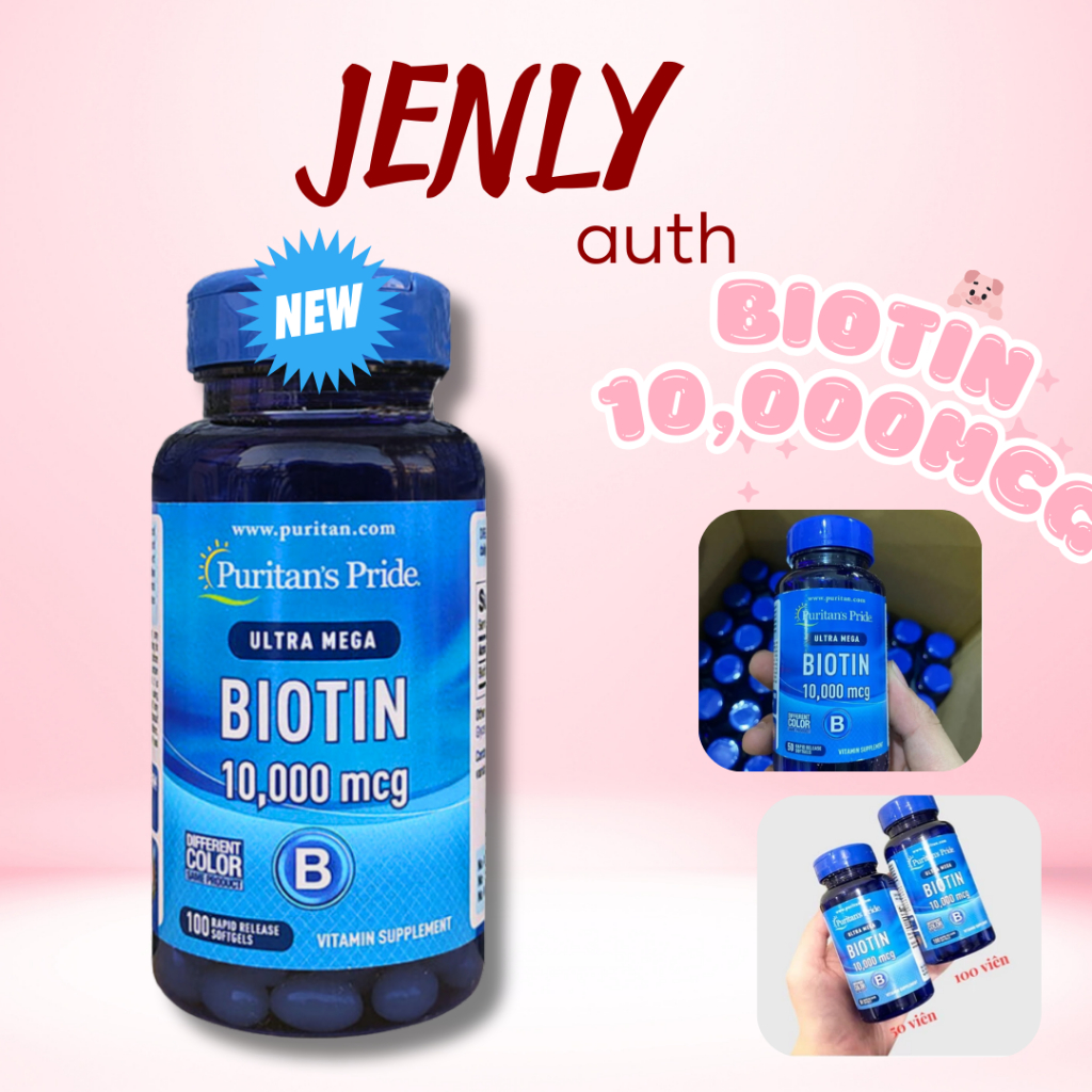 Viên uống mọc tóc, giảm rụng tóc Puritan's Pride Ultra Mega Biotin ...