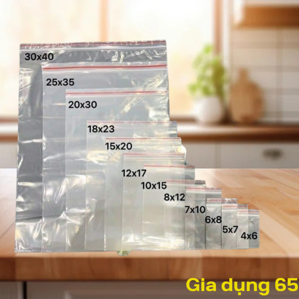 Túi zipper chỉ đỏ loại dày nhiều size (đựng vật dụng tiện lợi) | Shopee ...