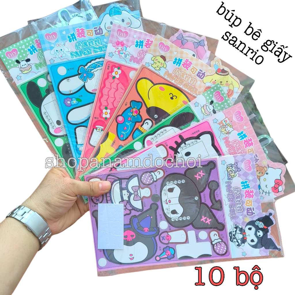 [New] Combo 10 bộ sticker tạo hình búp bê giấy , trò mới siêu hot ...