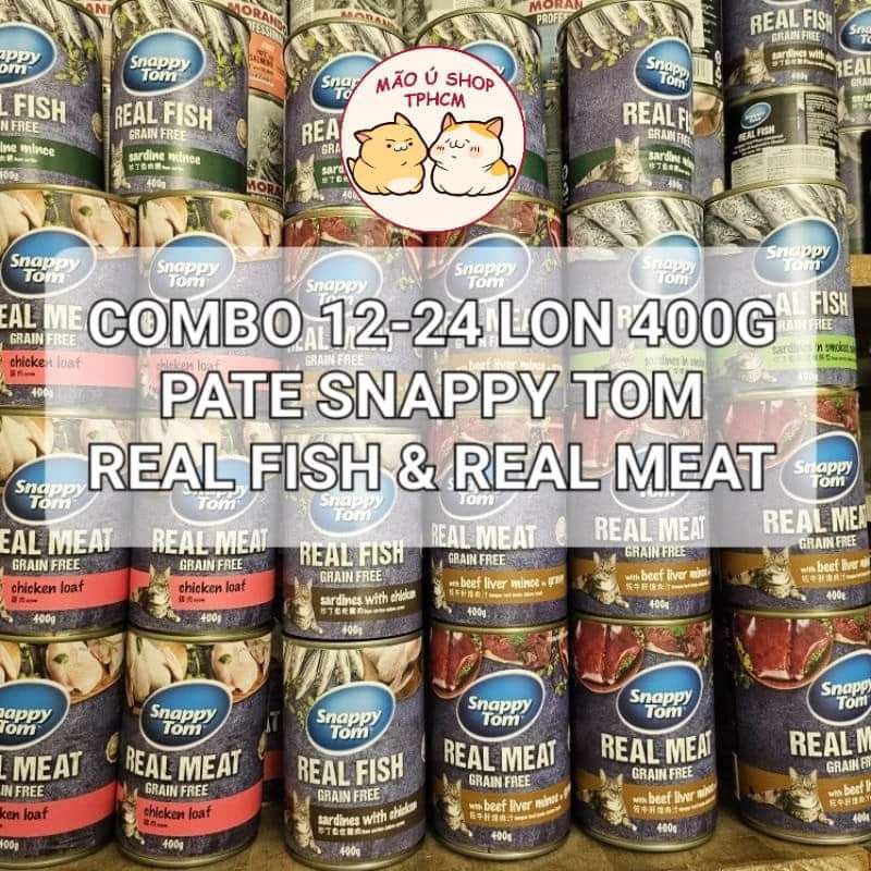 [THÙNG 12-24LON] PATE SNAPPY TOM REAL FISH - REAL MEAT SIÊU CÁ | Shopee Việt Nam