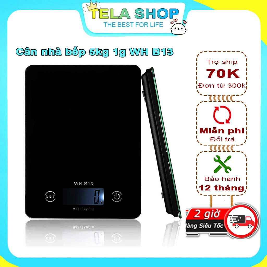 Cân Điện Tử Mini Nhà Bếp 5kg WH B13 Chính Xác Cao Mặt Kính Cường Lực ( Bảo hành 1 năm ) | Shopee ...