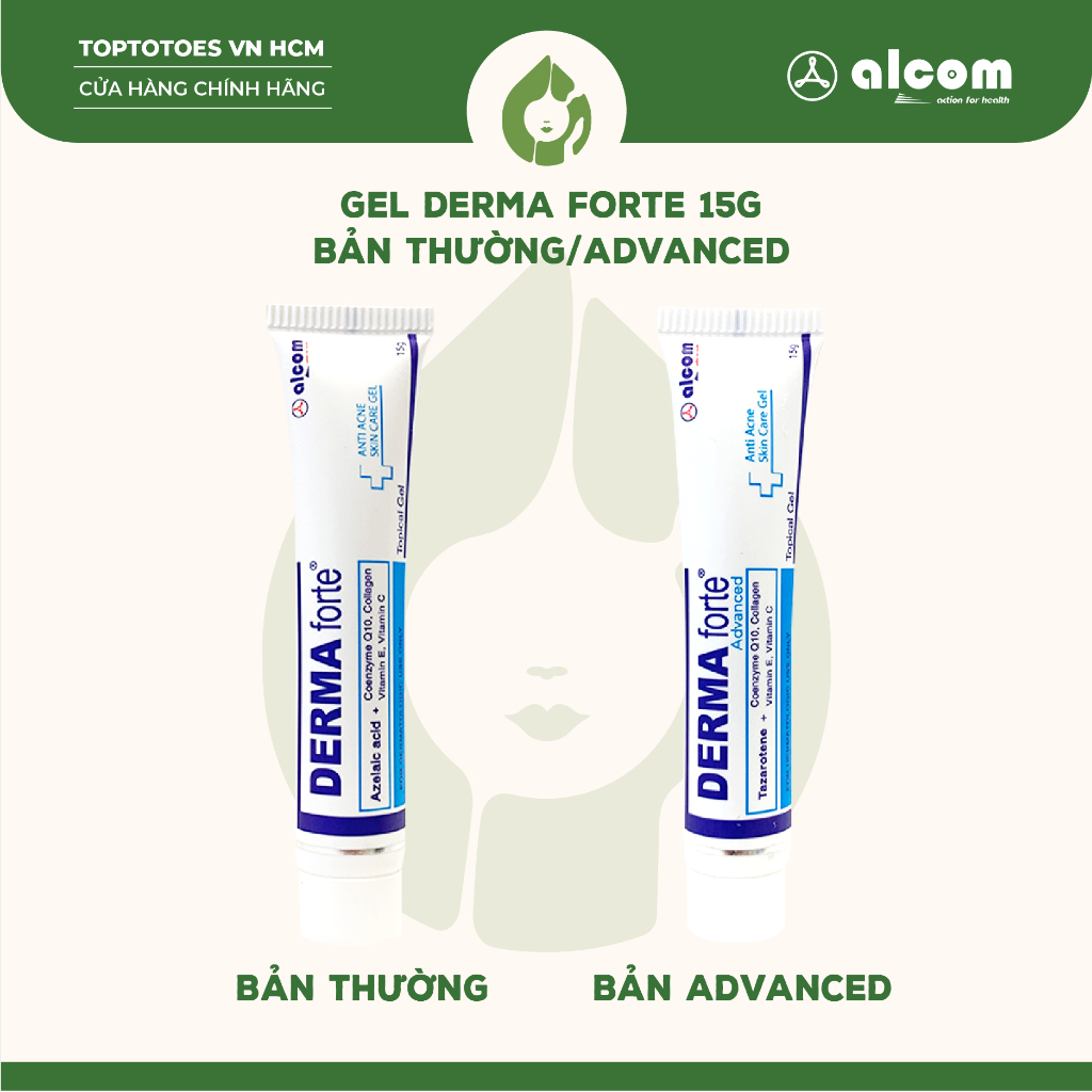 Gel Derma Forte giảm mụn, mờ thâm sẹo bản thường/ advanced 15g | Shopee Việt Nam