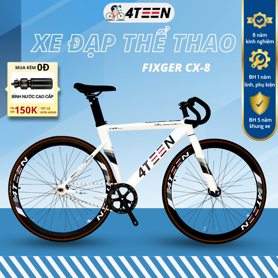 [CX8-02] Xe đạp địa hình 4TEEN FIXGER CX-8 Khung hợp kim Nhôm siêu bền ...