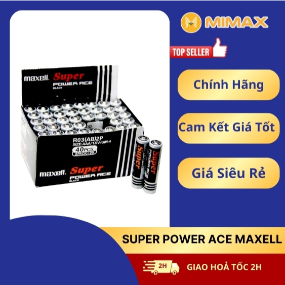 [Hỏa Tốc - HCM] 1 Vỉ 2 Viên Pin Tiểu Super Power ACE Maxell AAA R03(AB ...