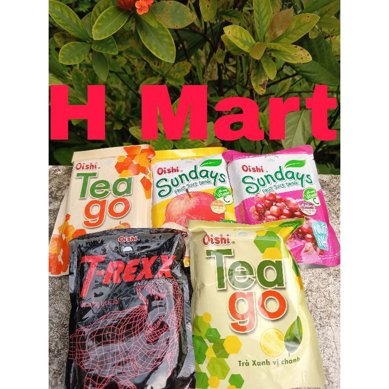 Sỉ Thùng 50 Bịch Nước Oishi Tea Go, Sunday, T-Rex vị Chanh, Đào, Táo ...