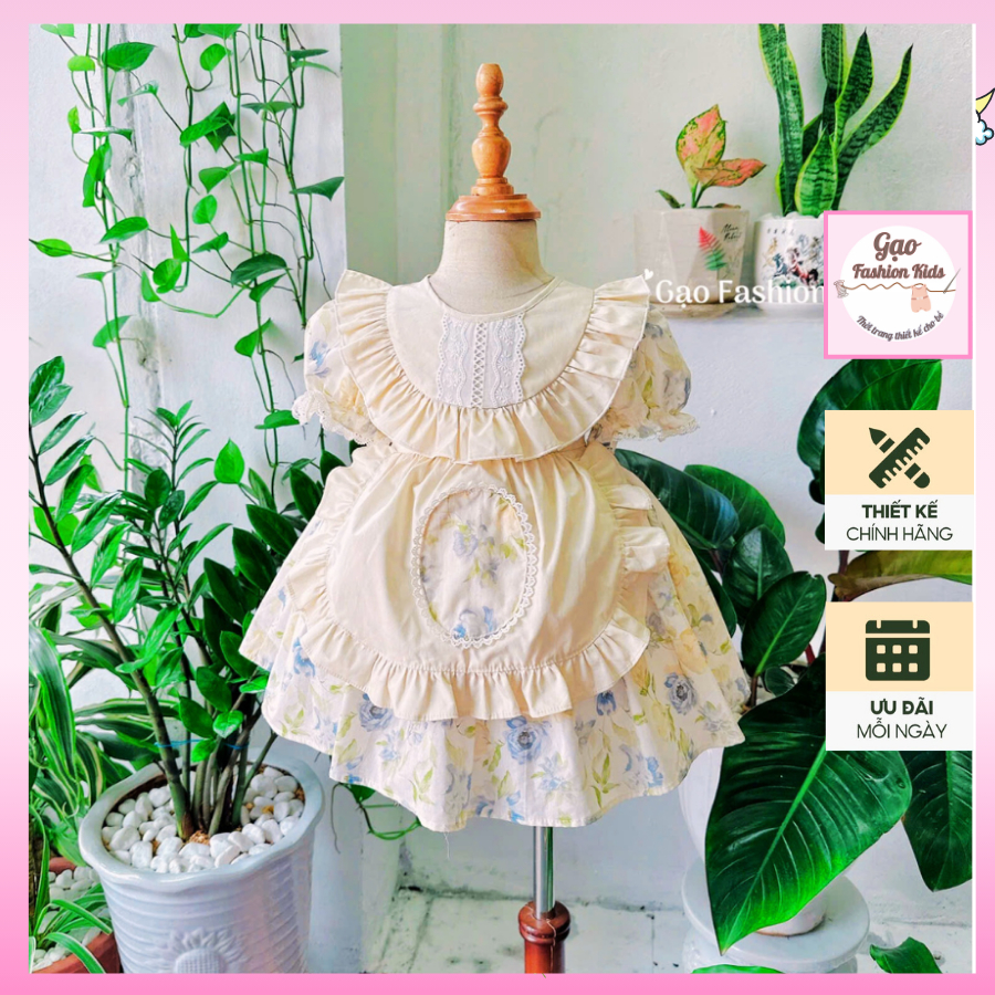 Set Váy Cho Bé Gái 8–19kg Kèm Tạp Dề | Váy Tiểu Thư Cho Bé Setup 2 Kiểu Dễ Thương-Gạo Fashion ...