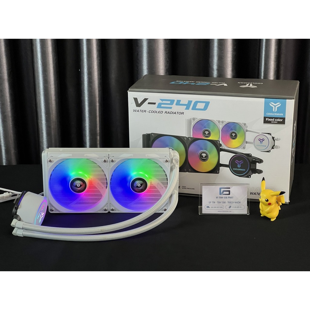 Tản Nhiệt Nước COOLERMAN V 240 RGB - Tự Động Đổi Màu - Bảo hành 12 ...