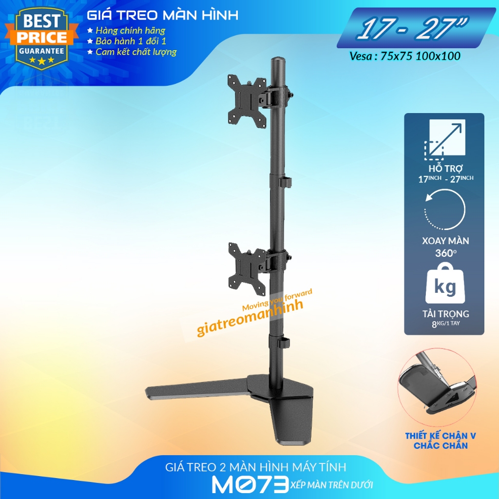 Giá Treo 2 Màn Hình Model M073 17-27Inch - Xếp Màn Trên / Dưới - Thiết ...