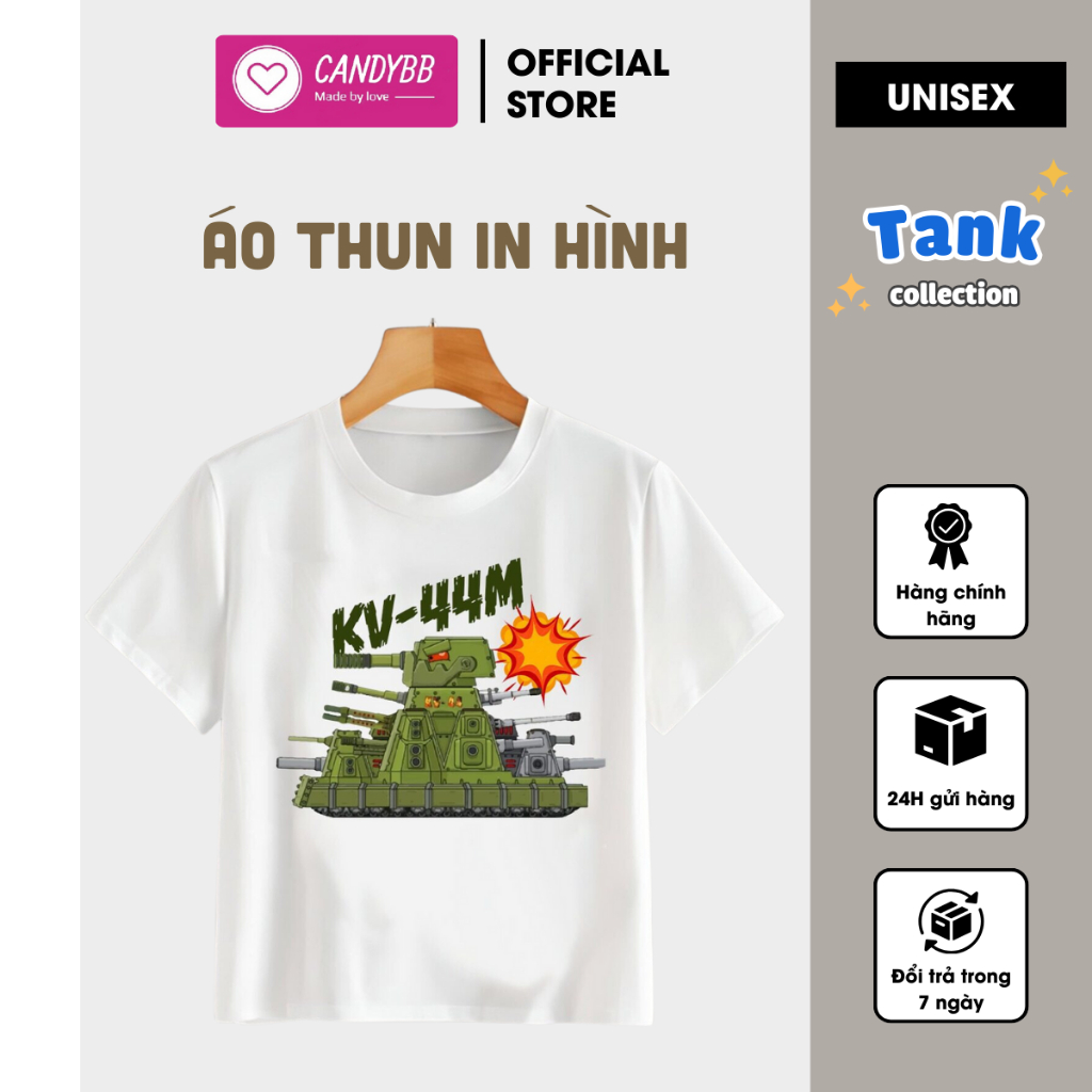 Áo thun xe tăng KV-44M, xe tăng quái vật cool ngầu dành cho bé trai, có SIZE NGƯỜI LỚN | CANDYBB ...