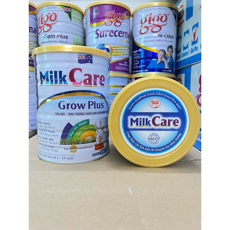 Sữa tăng trưởng chiều cao và cân nặng cho bé 1-17 tuổi Milkcare Grow Plus lon 900g | Shopee Việt Nam