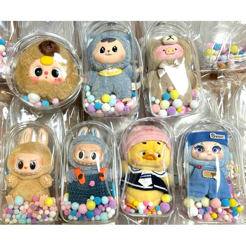 Túi trong suốt đựng nhìu loại Popmart bảo vệ Labubu Bao Ao,Teddy Lulu ...