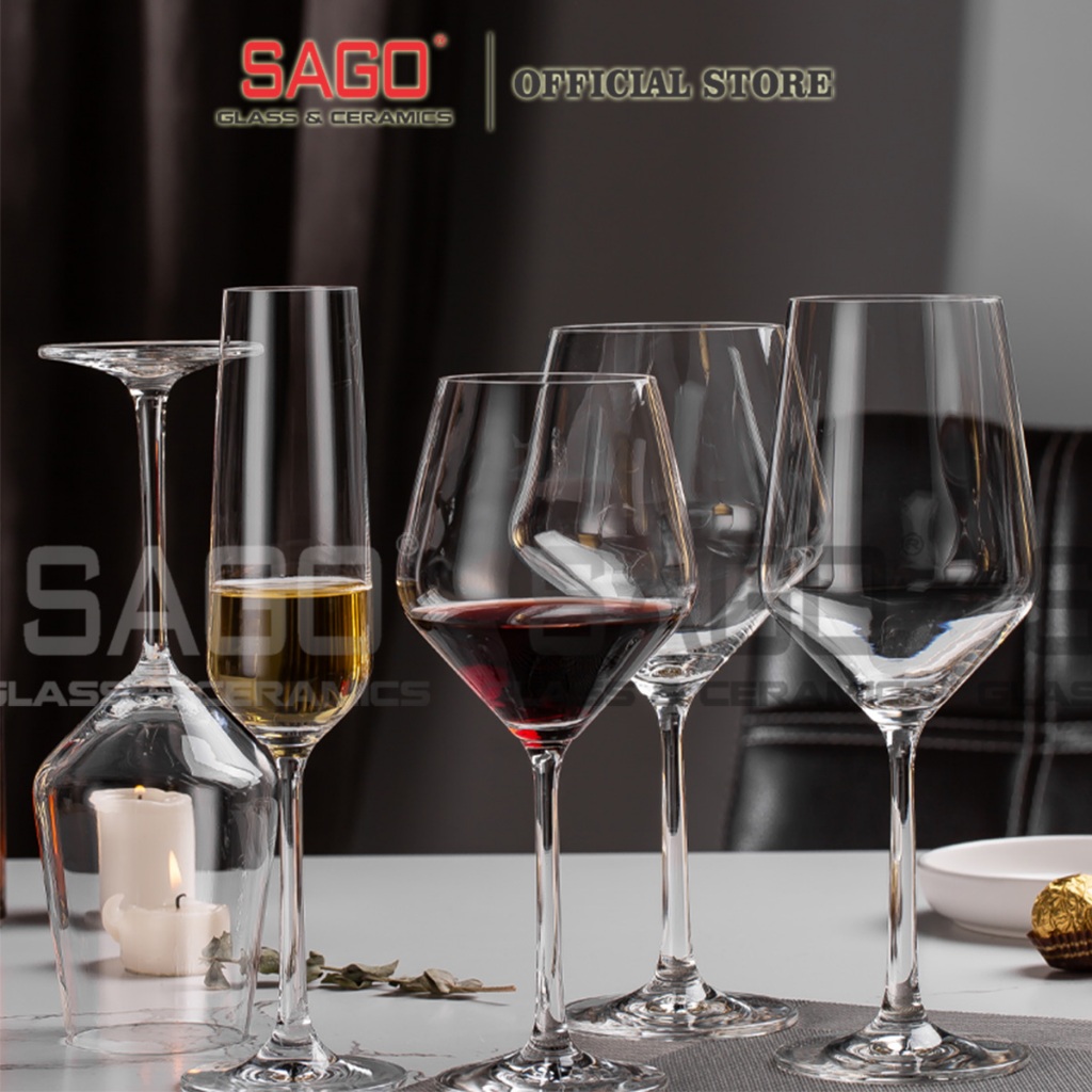 Ly thủy Tinh Pha Lê IDELITA Diamond Red wine Crystal Glasses 680ml , 540ml , 400ml , 350ml | Tùy ...