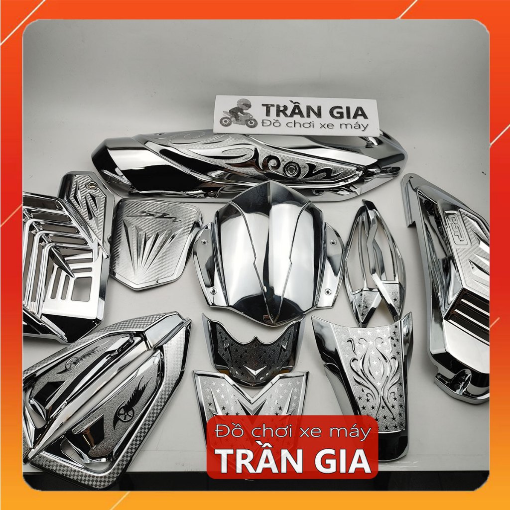 Combo full phụ kiện xi Crom gắn xe Sh nam năm 2020 2021 2022 2023 2024 ...