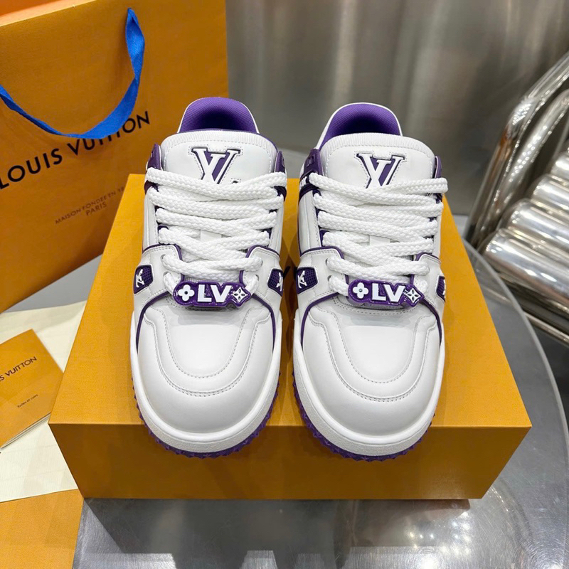 Giày L’V Charm Trắng Tím Lai Au Sc [ Full Box ] | Shopee Việt Nam