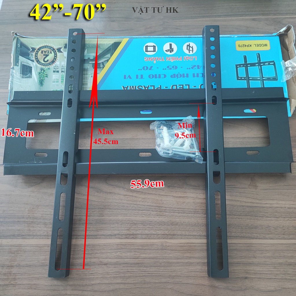 Khung kệ đỡ TV treo tường - Giá treo tivi đa năng 42 43 48 49 50 55 58 60 65 70 inch đầy đủ vít ...
