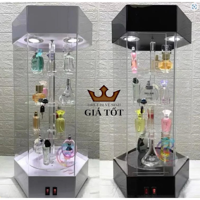Tủ trưng bày 4 tầng có đèn led xoay 360 độ - Hàng nhập khẩu chính hãng | Shopee Việt Nam