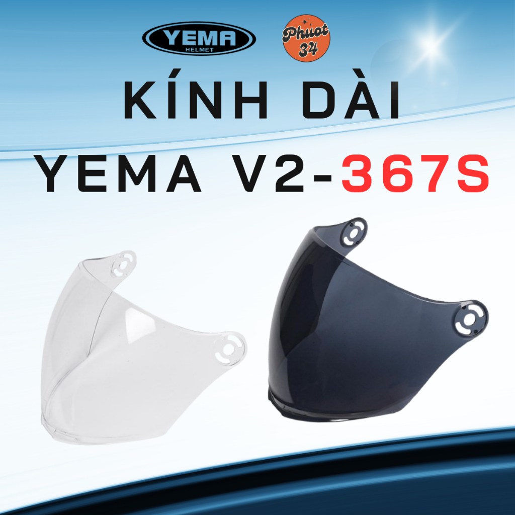 Kính dài của nón bảo hiểm yema v2 chính hãng yema-367s (không lắp được cho các loại mũ khác ...