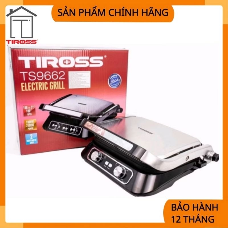 [Tiross] Ép bánh mì (kẹp bánh mì) 2100W Tiross TS9662, Ép siêu nóng ...