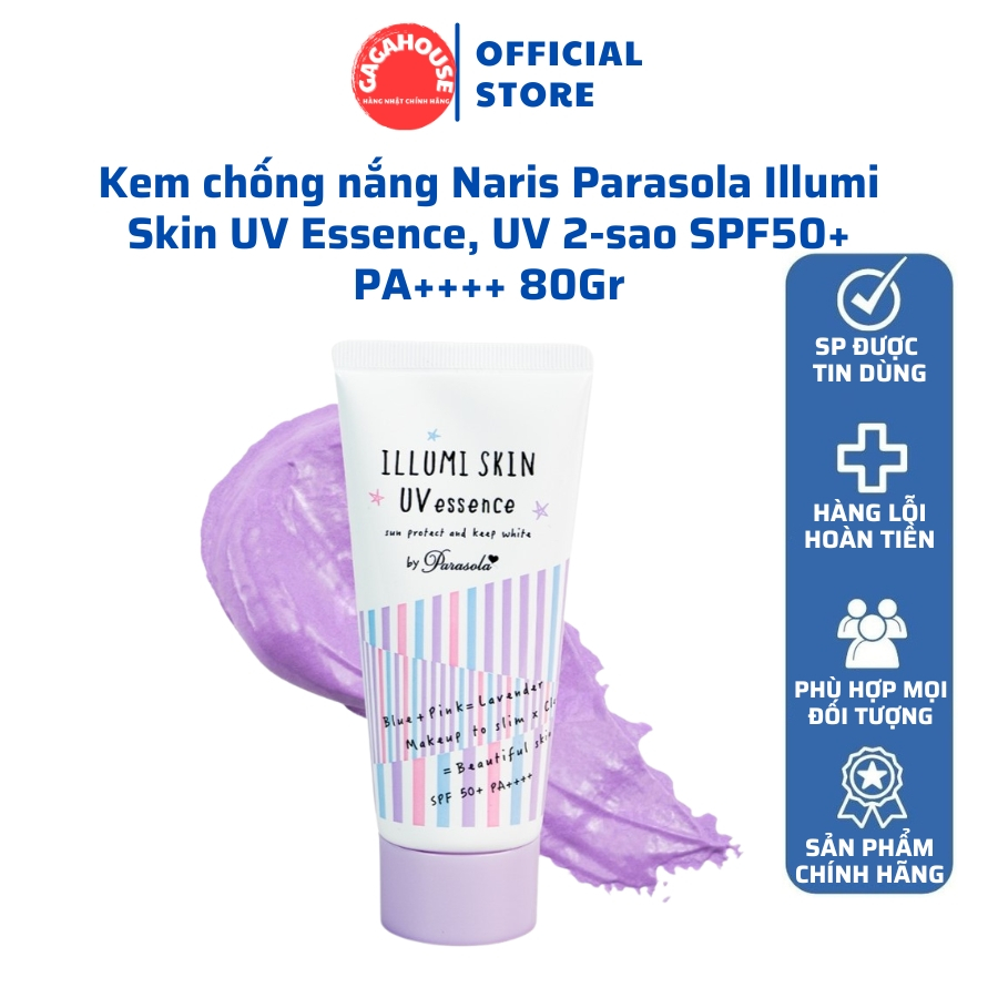 Kem chống nắng Dưỡng da nâng tông dạng gel Naris Parasola Illumi Skin ...